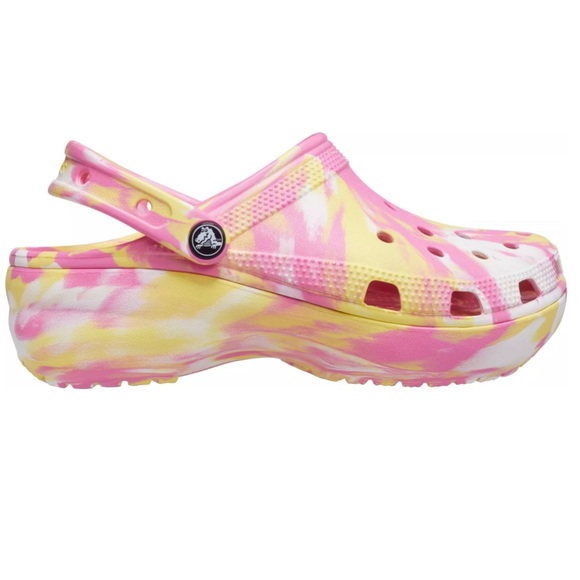 CROCS | Shoes | Crocs Womens Classic Platform Marbled Clogs Pink ...